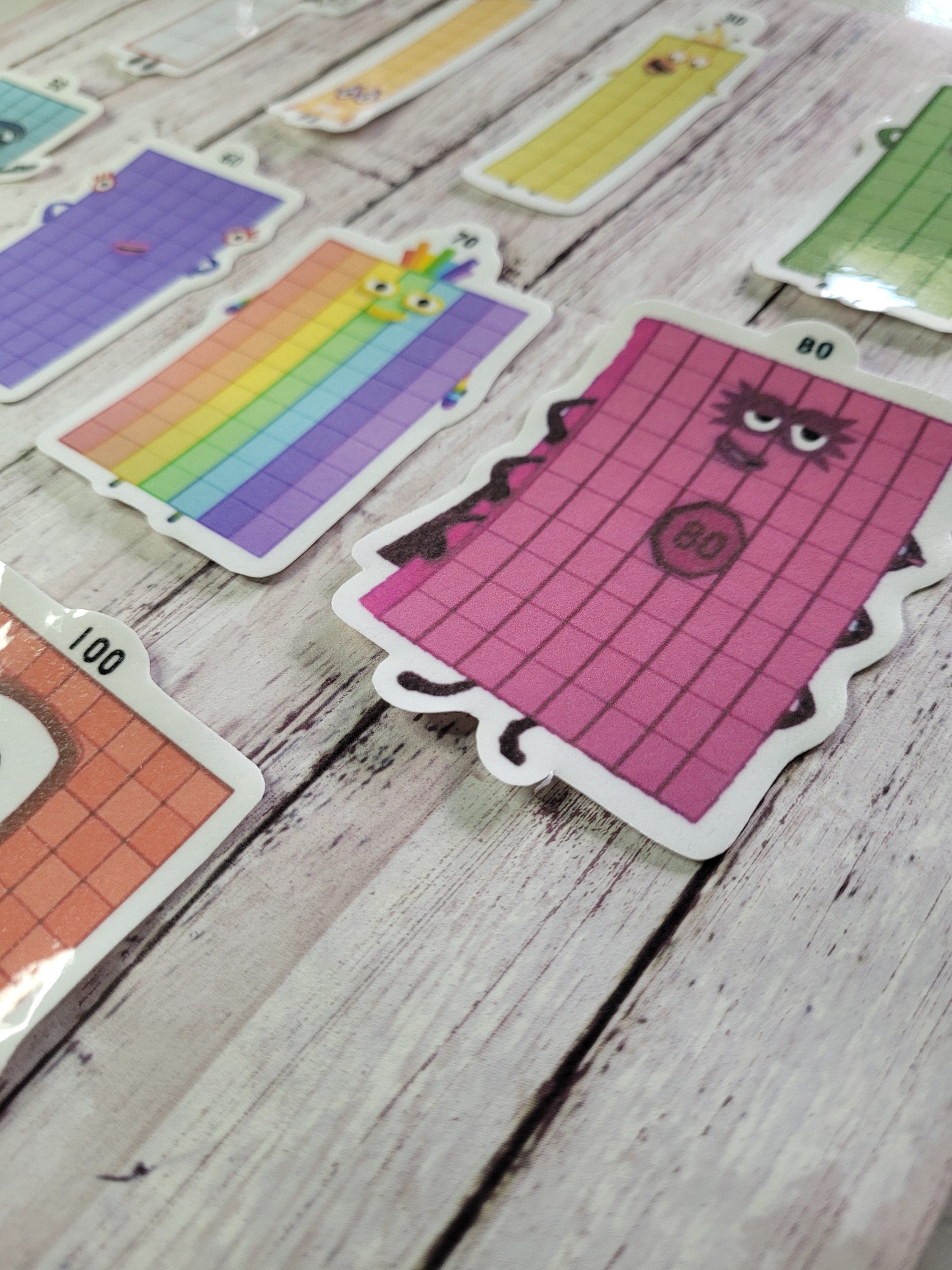 Numberblocks 10-100 Stickers - Etsy UK