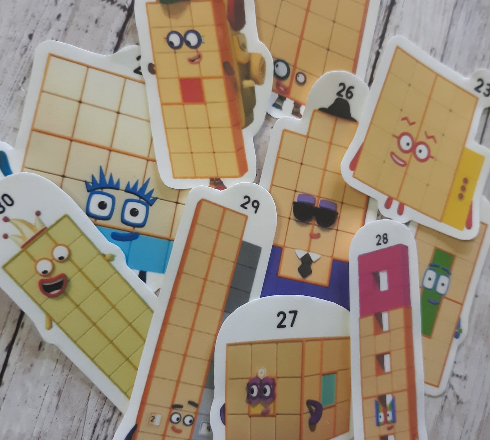 Numberblocks 21-30 Stickers - Etsy