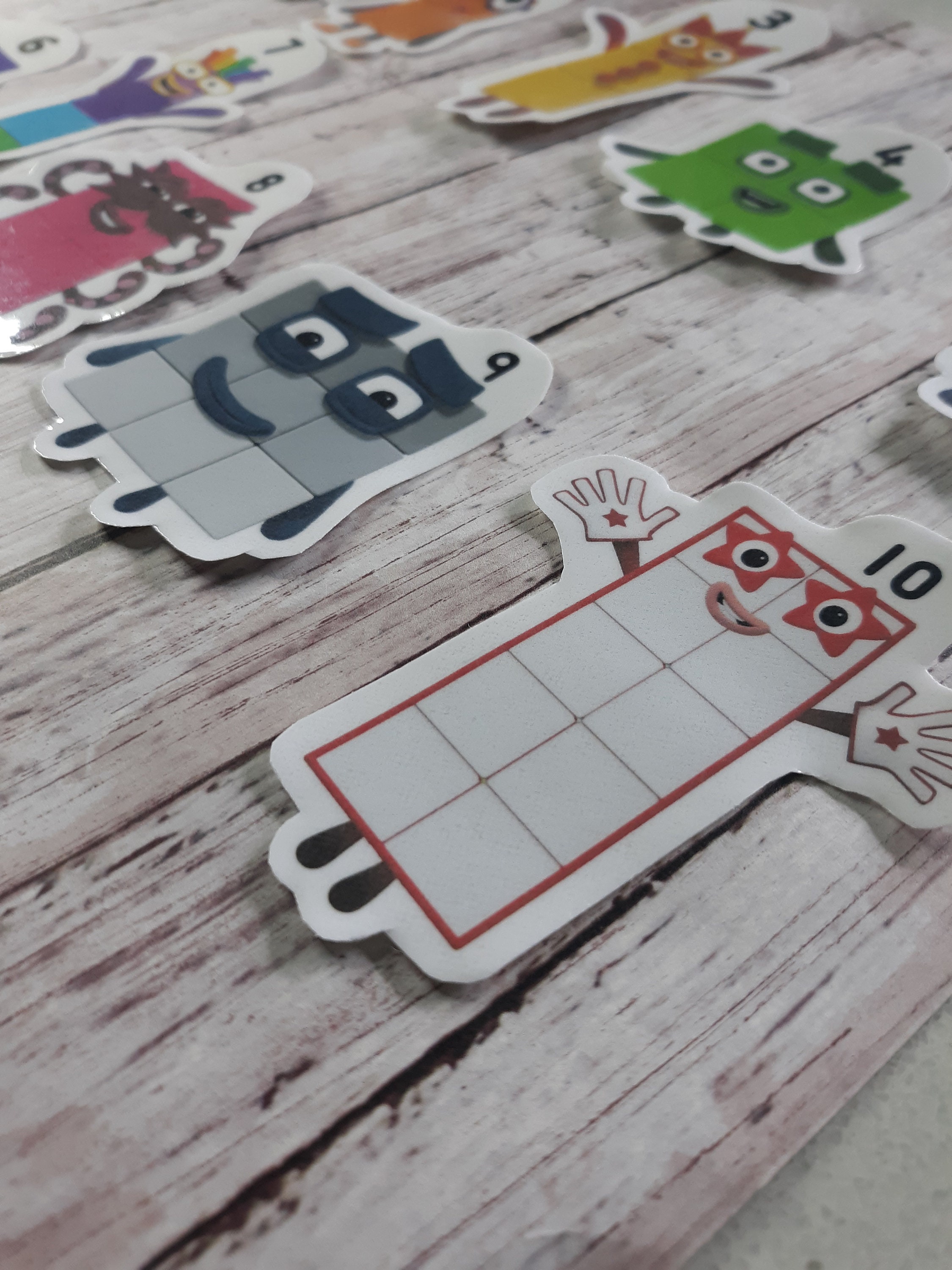 Number Blocks Stickers (1-10) - Etsy