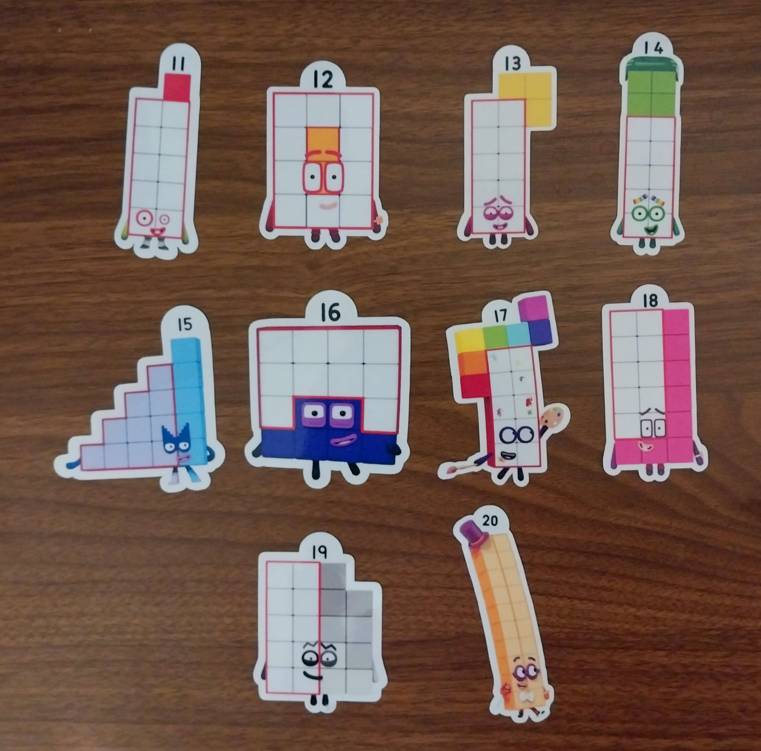 Numberblocks 11-20 Magnets - Etsy
