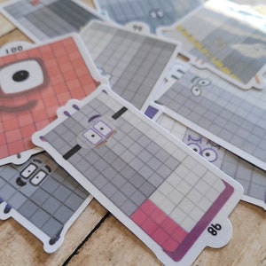 Numberblocks 91-100 Stickers - Etsy