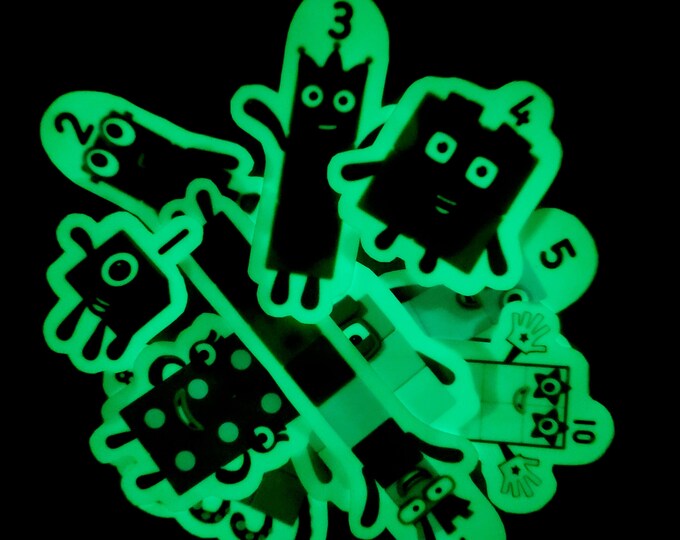 Glow in the Dark Numberblocks Stickers Gift - Etsy