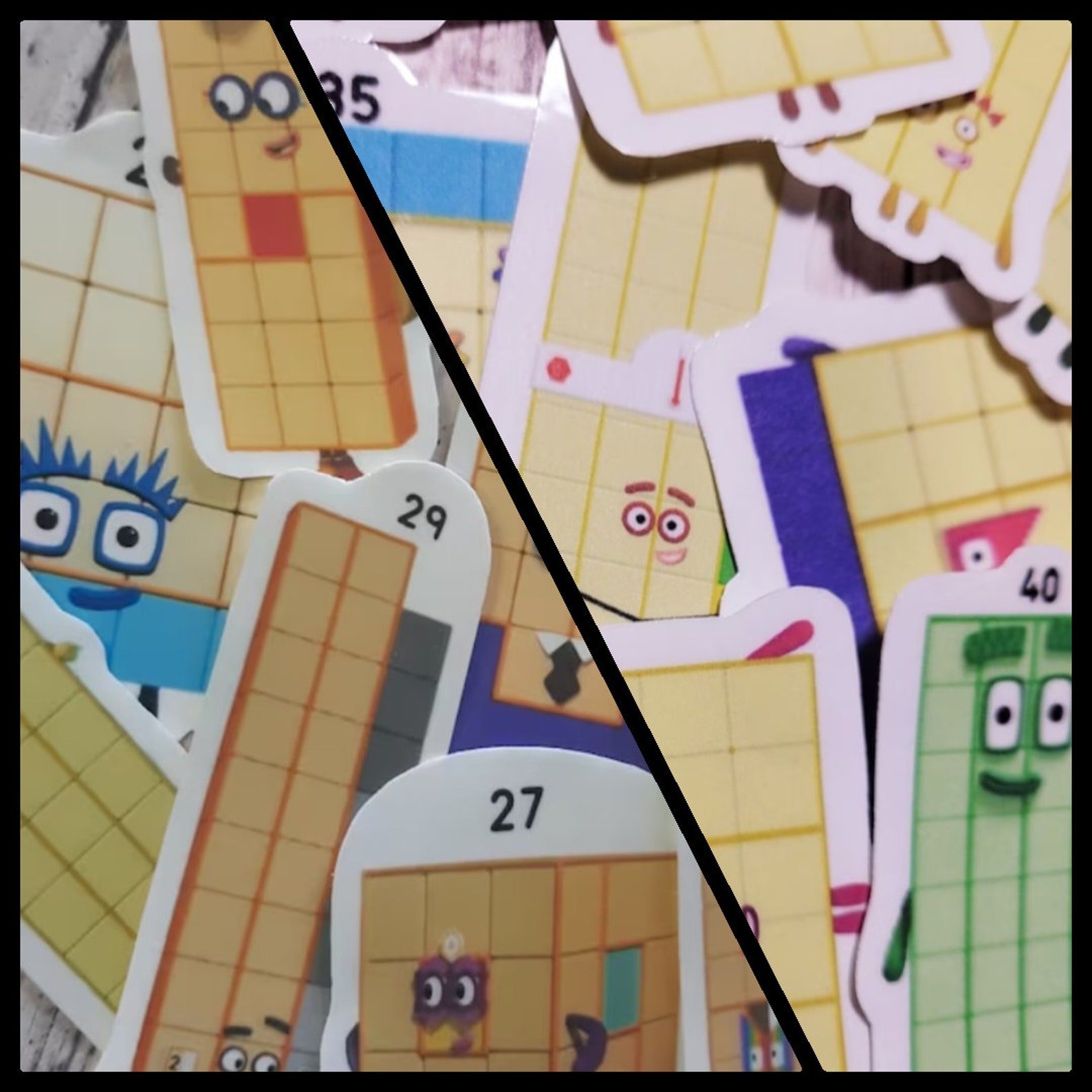 Bundle of 1-100 Numberblocks Stickers - Etsy