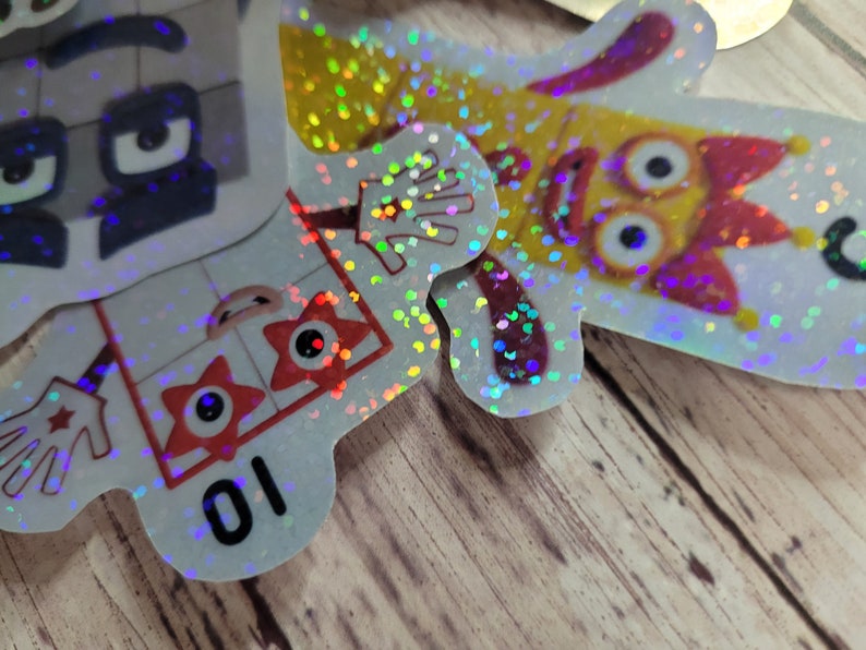 Holographic Numberblocks 1-10 Stickers - Etsy