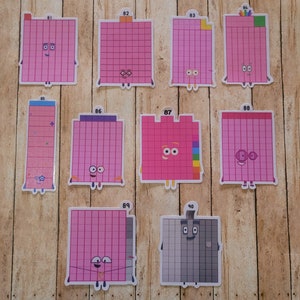 Numberblocks 81-90 Stickers - Etsy