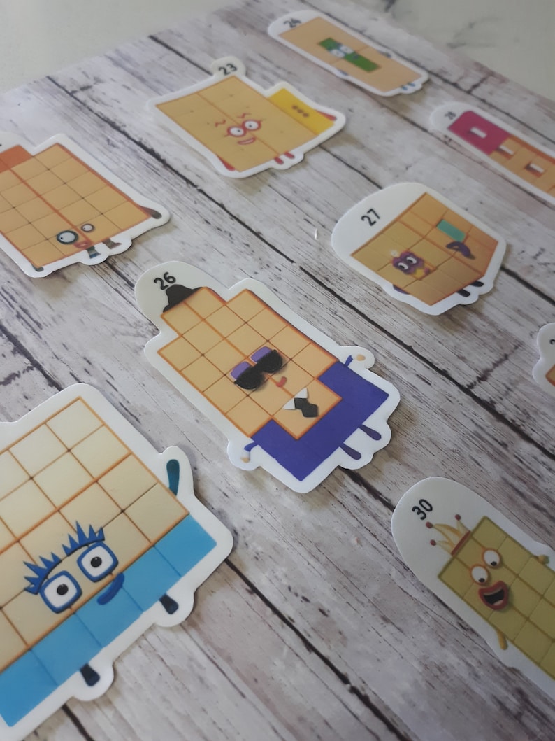 Numberblocks 21-30 Stickers - Etsy