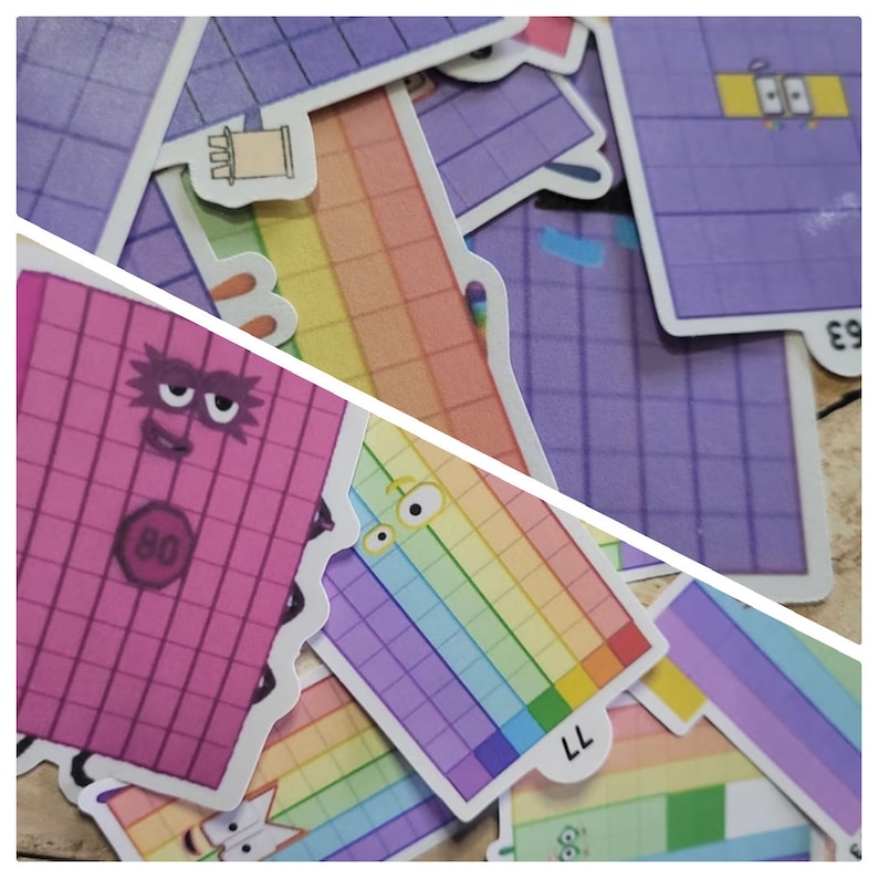 Bundle of 1-100 Numberblocks Stickers - Etsy