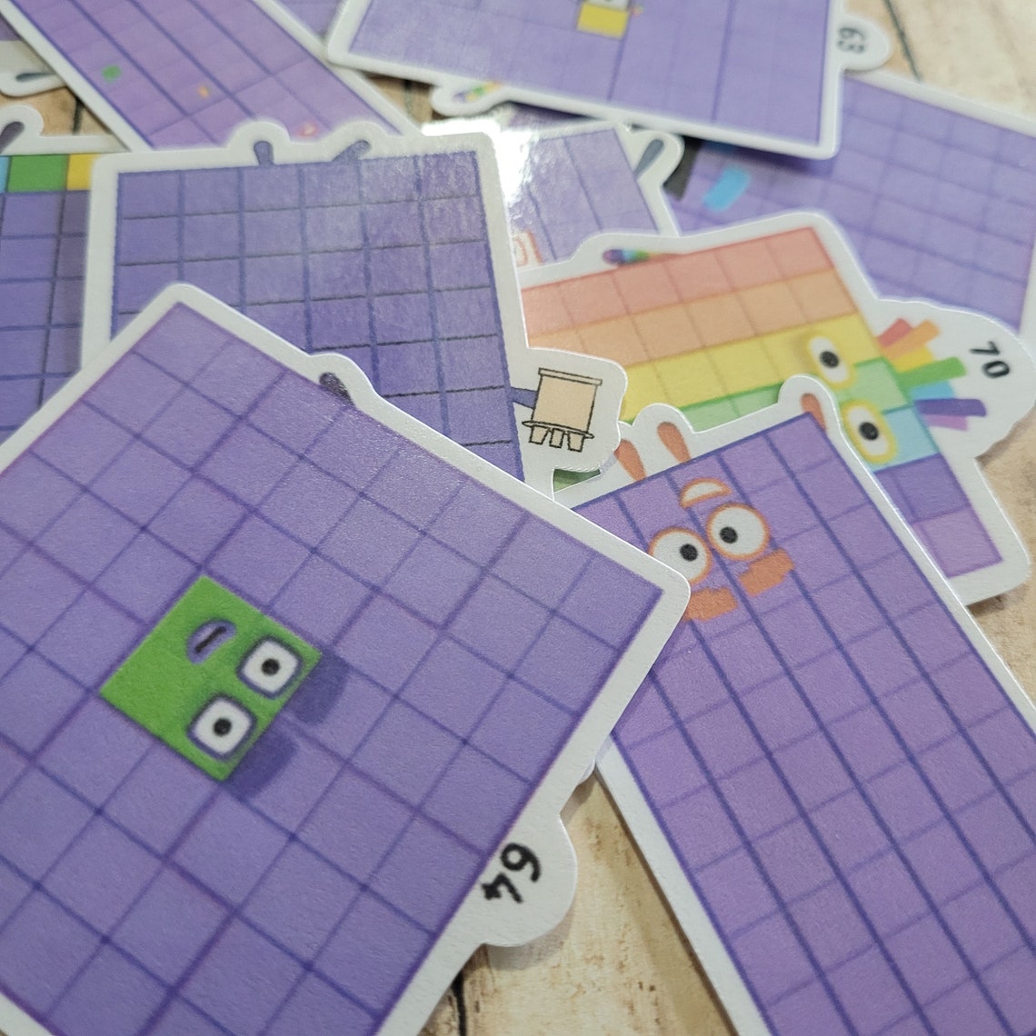 Numberblocks 61-70 Stickers - Etsy