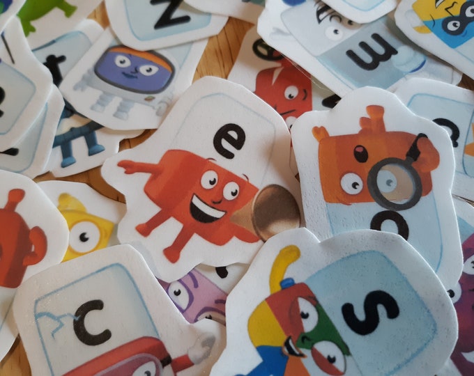 Alphablocks Set, Colored Alphablocks. DYI Kit - Etsy Canada