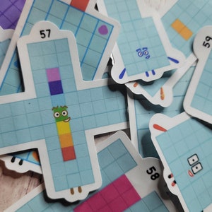 Numberblocks 51-60 Stickers - Etsy Canada
