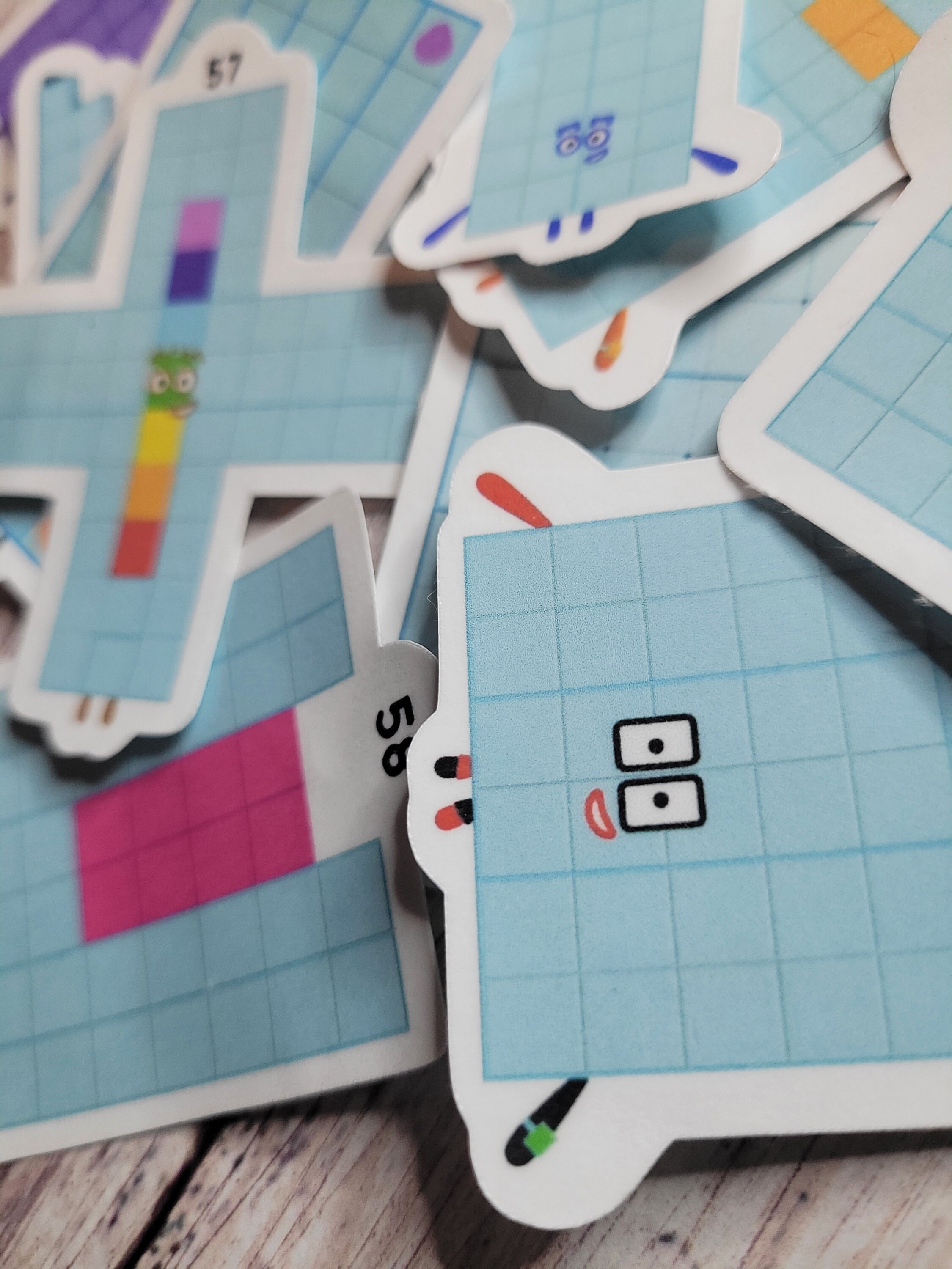 Numberblocks 51-60 Stickers - Etsy Australia