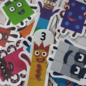 Numberblocks Face Stickers 1-10 for 2cm Mathlinkcube/blocks - Etsy
