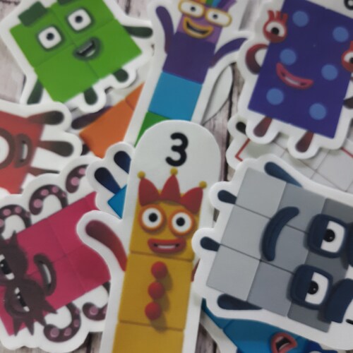 Numberblocks Face Stickers 1-10 for 2cm Mathlinkcube/blocks - Etsy