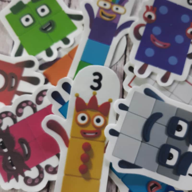 Number Blocks Stickers - Etsy