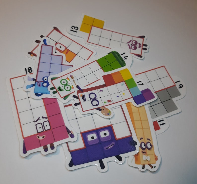 Numberblocks 1-20 Stickers Bundle | Etsy