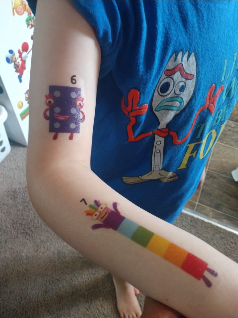 Temporary Tattoo Numberblocks 1-10 - Etsy Australia