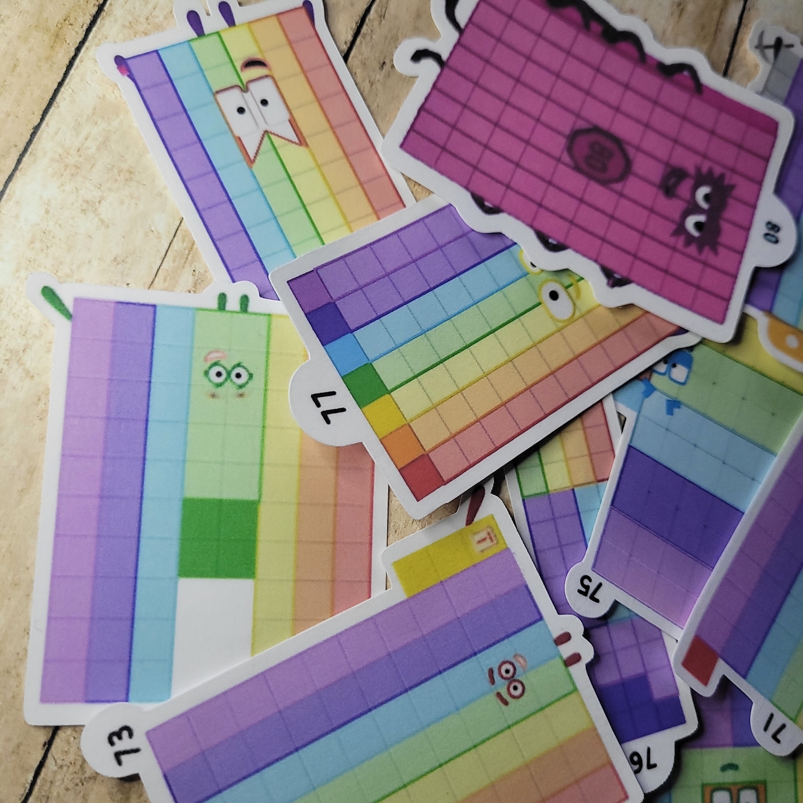 Numberblocks 71-80 Stickers - Etsy