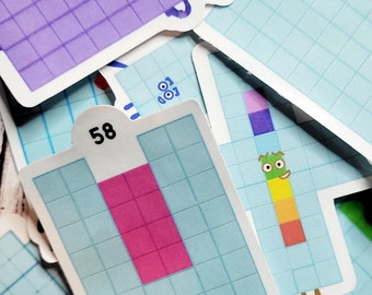 Numberblocks 51-60 Stickers - Etsy