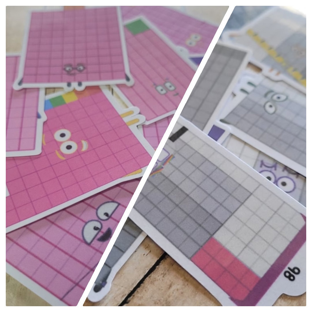 Bundle of 1-100 Numberblocks Stickers - Etsy