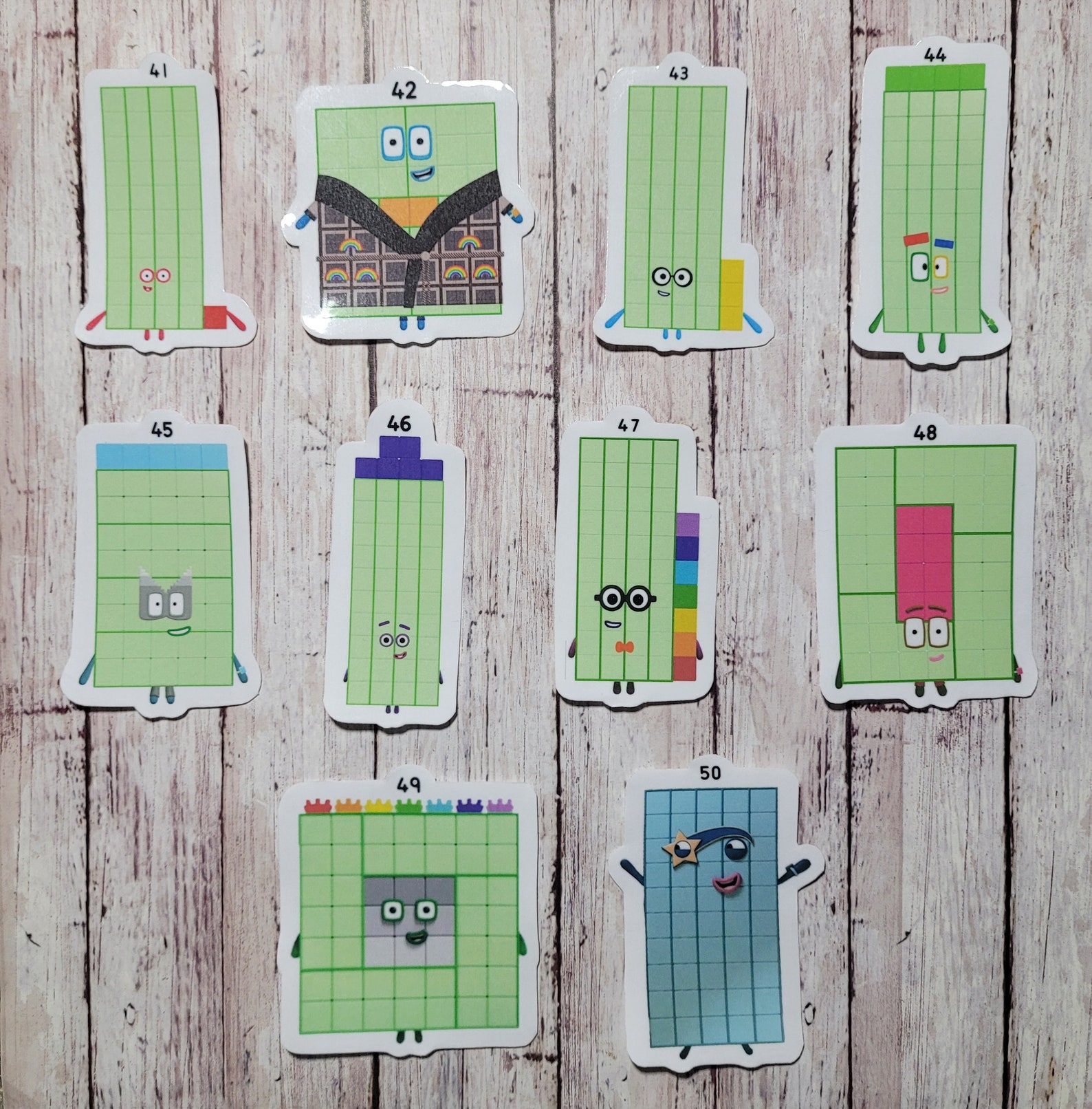 Numberblocks 41-50 - Etsy