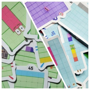 Bundle of 1-100 Numberblocks Stickers - Etsy