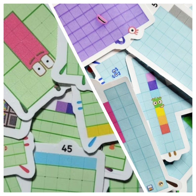 Bundle of 1-100 Numberblocks Stickers - Etsy