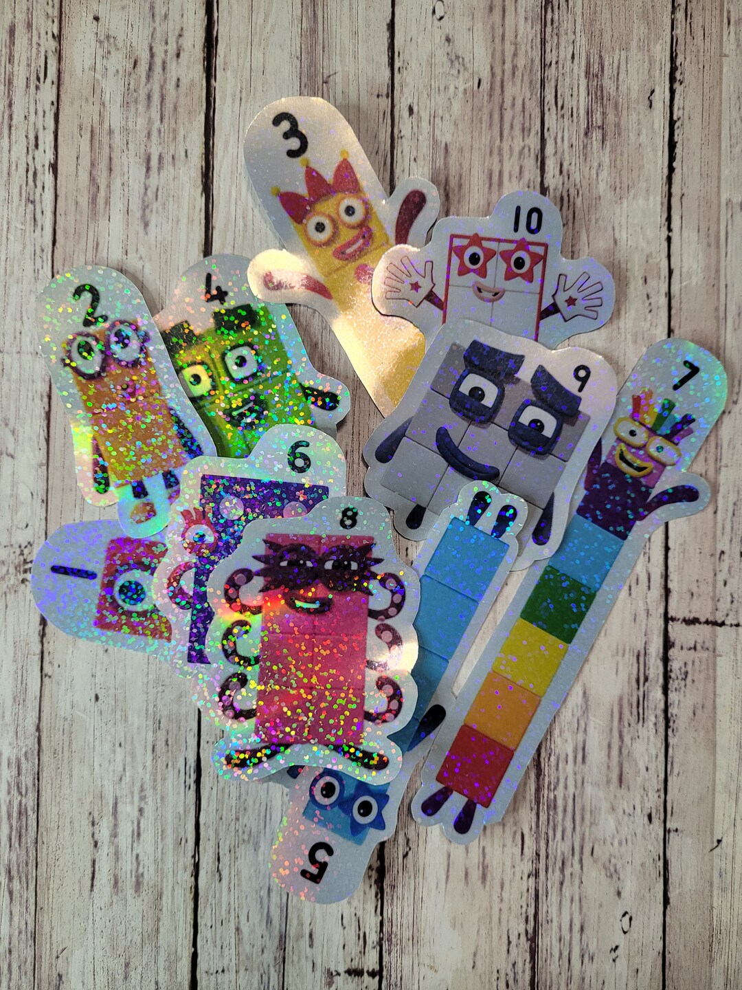 Holographic Numberblocks 1-10 Stickers - Etsy
