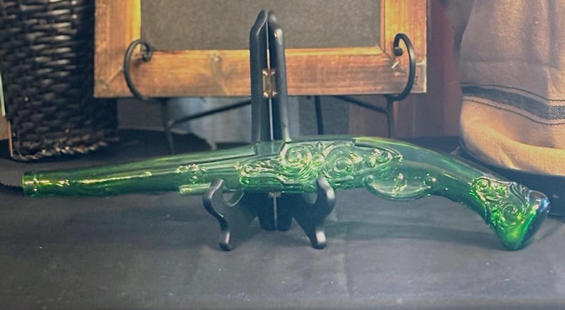 Vintage Green Glass Gun Rifle Musket - Etsy