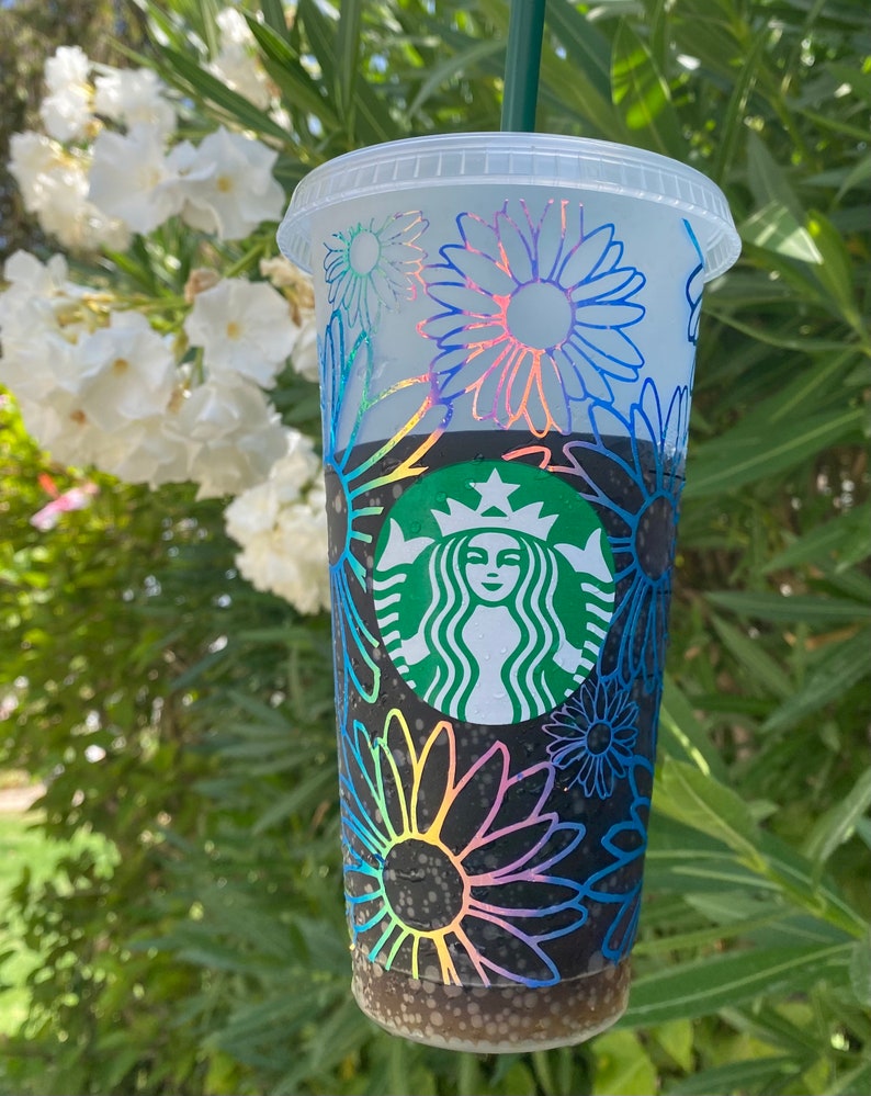 Intricate Daisy Starbucks Venti Cold Cup Drink & Barware Drinkware Home ...