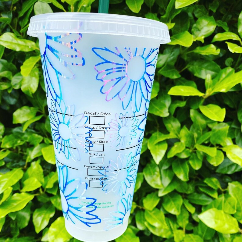 Intricate Daisy Starbucks Venti Cold Cup Drink & Barware Drinkware Home ...