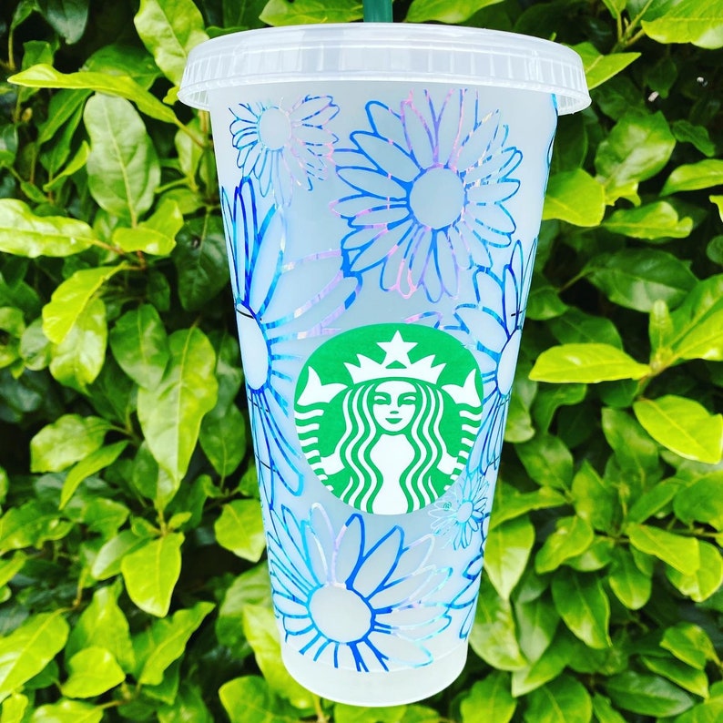 Intricate Daisy Starbucks Venti Cold Cup Drink & Barware Drinkware Home ...