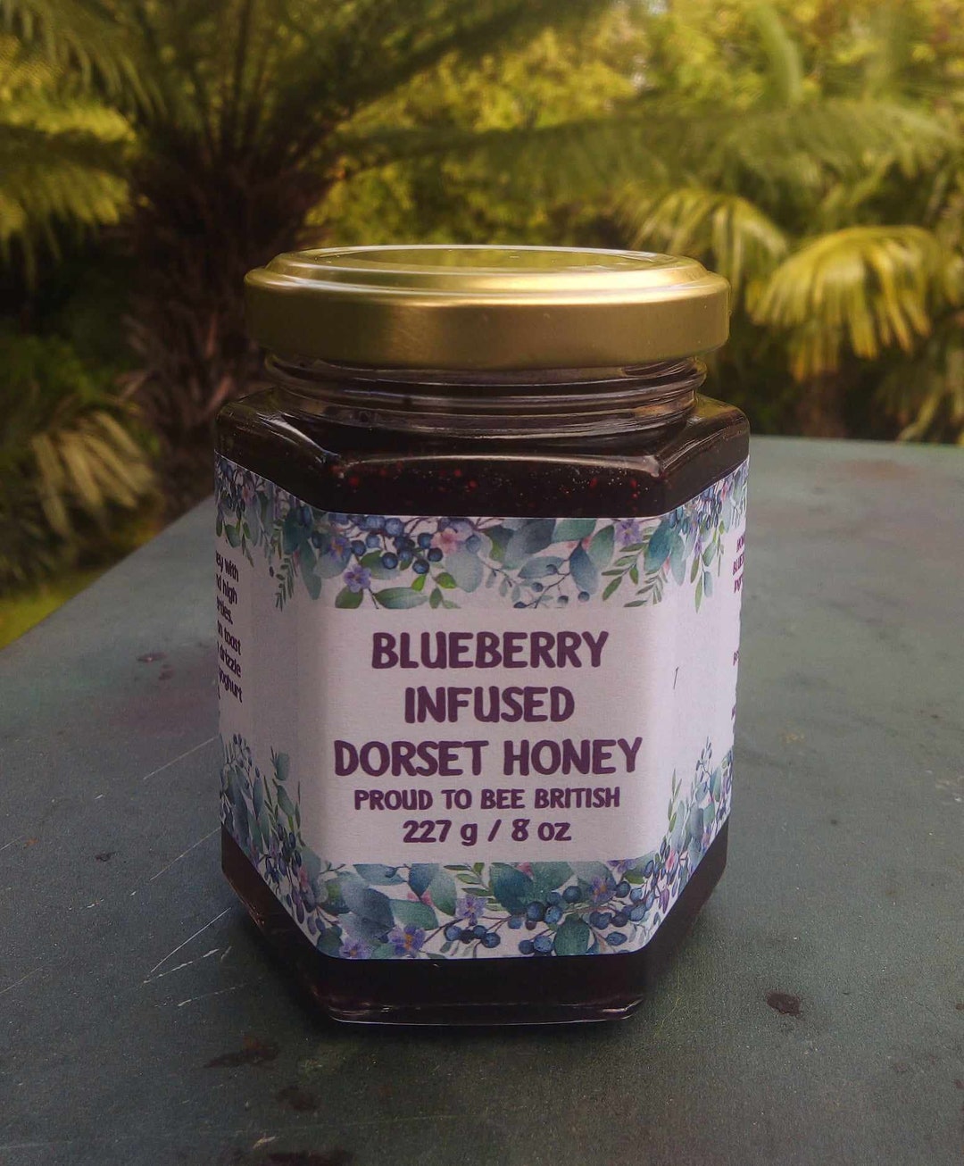8oz/227g British Blueberry Infused Dorset Honey - Unpasteurised Honey ...