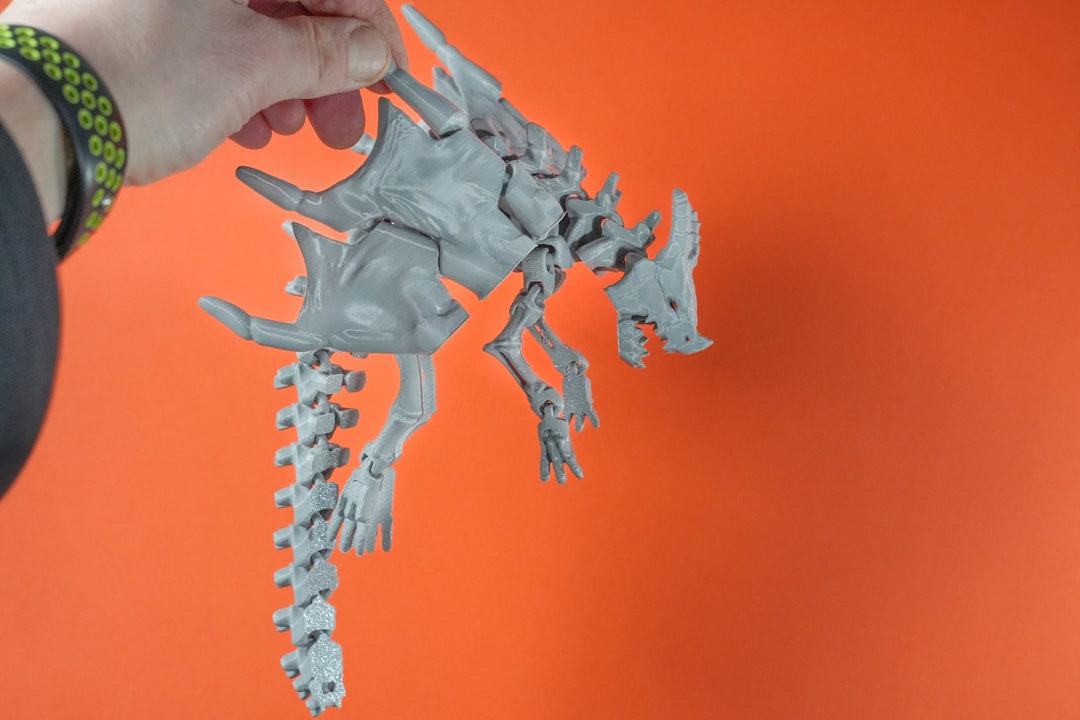 Winged Skeleton Dragon - 3D Printed Articulated - Etsy