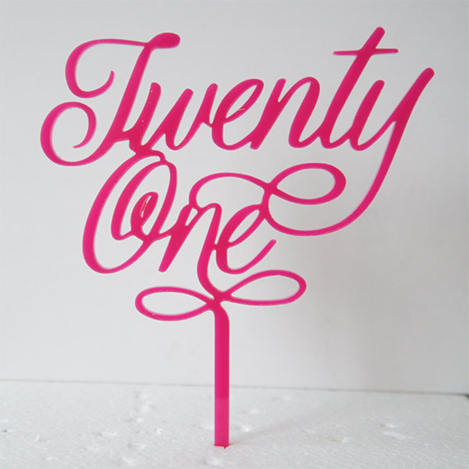 Twenty One Acrylic Cake Topper // 21 Birthday - Etsy
