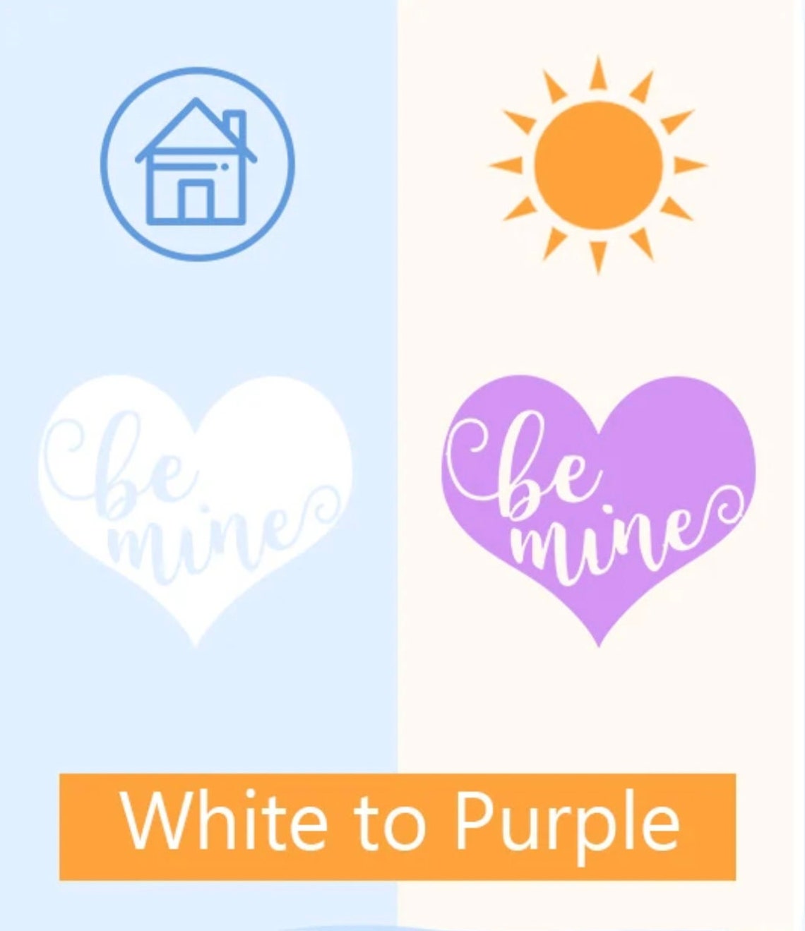 3 Pack UV Color Changing Adhesive Craft Vinyl That Changes | Etsy