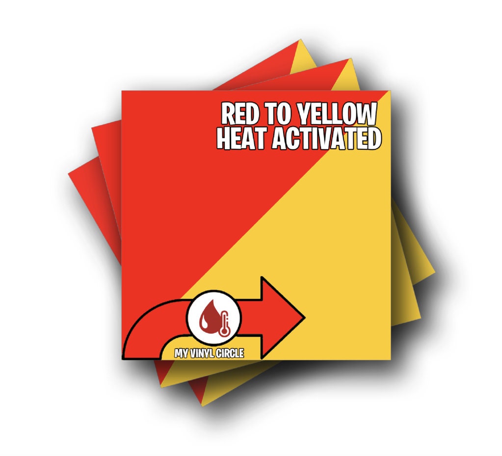 12 X 12 SHIFT Red to Yellow Color Changing Vinyl | Etsy