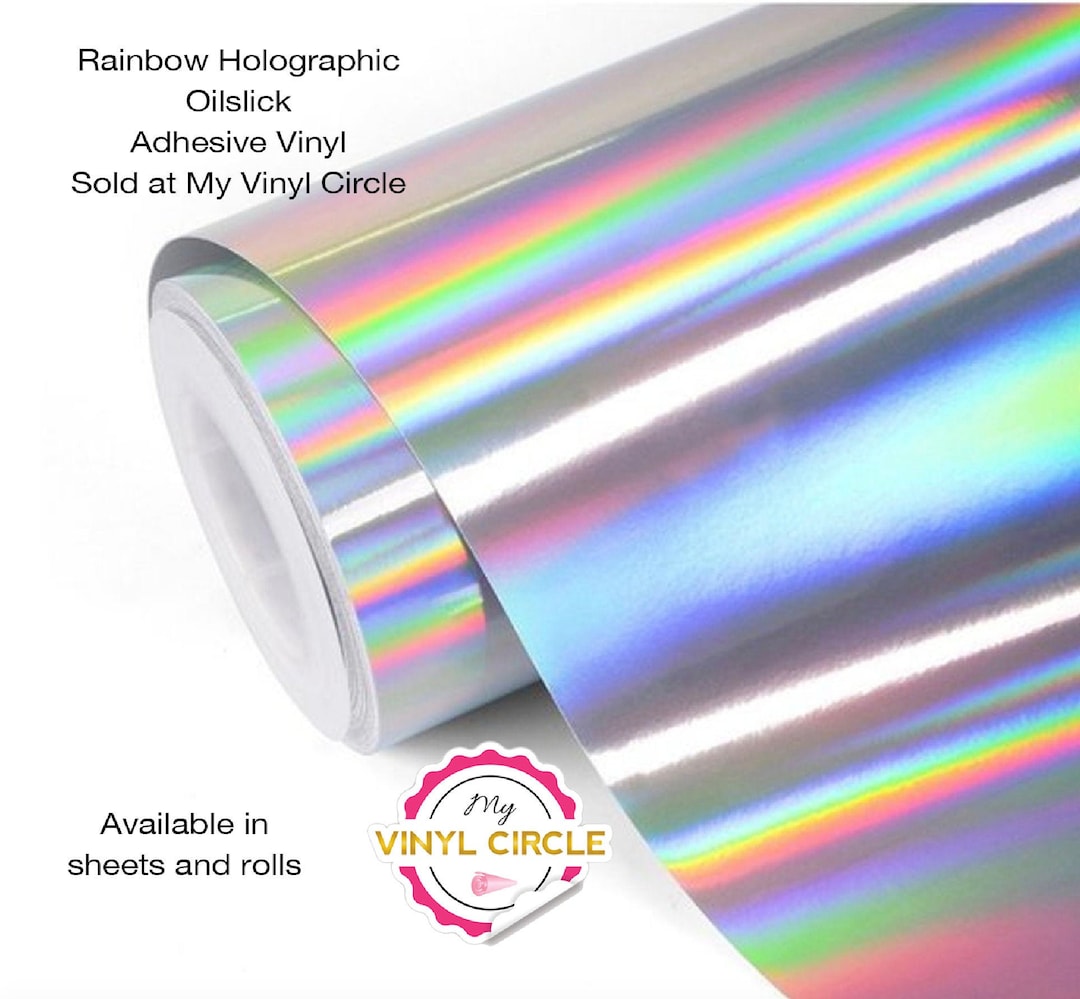 Adhesive Rainbow Chrome Vinyl Silver Oil Slick Vinyl, Rainbow Chrome ...