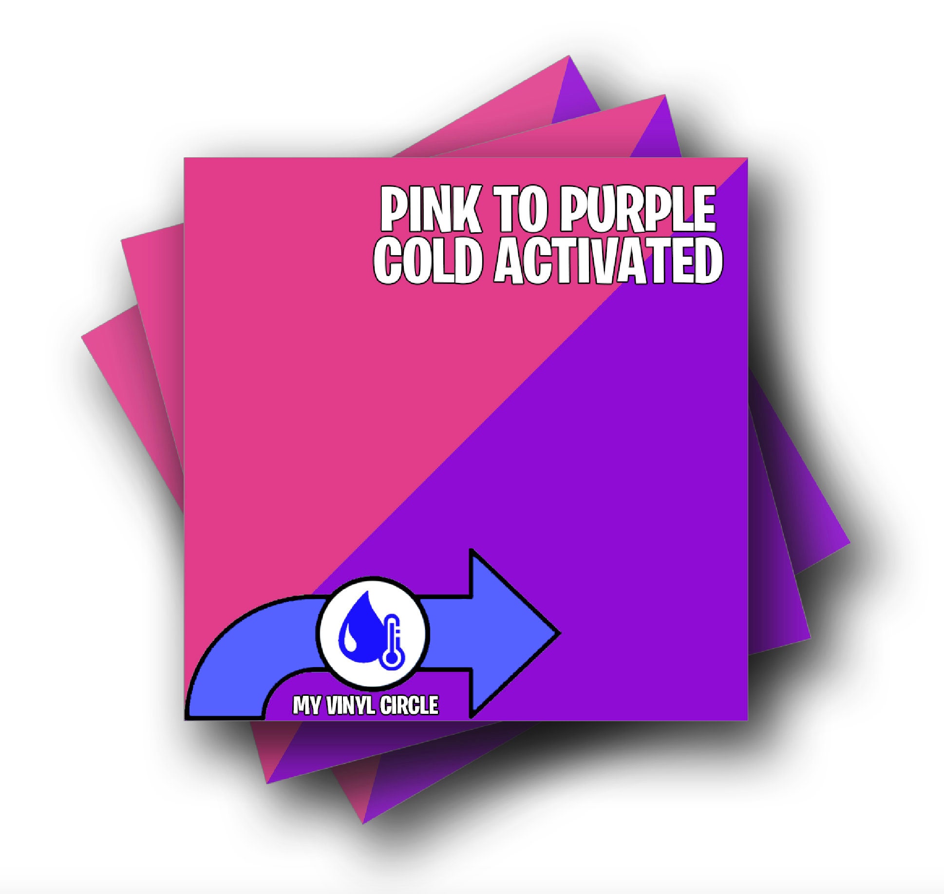 12" X 12" SHIFT Cold Pink to Purple Temperature Change Adhesive Vinyl ...