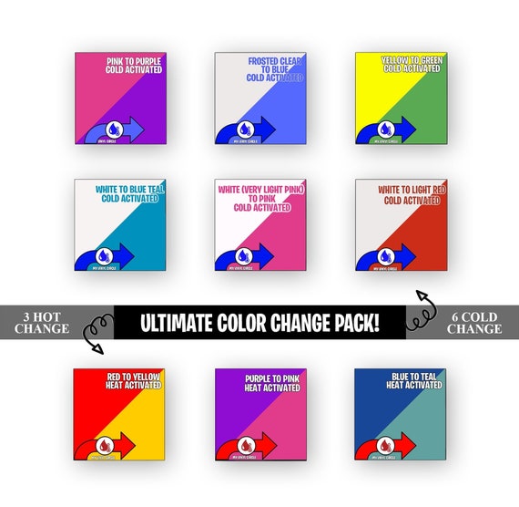 Ultimate Color Changing Vinyl Pack 9 Sheets Temperature - Etsy