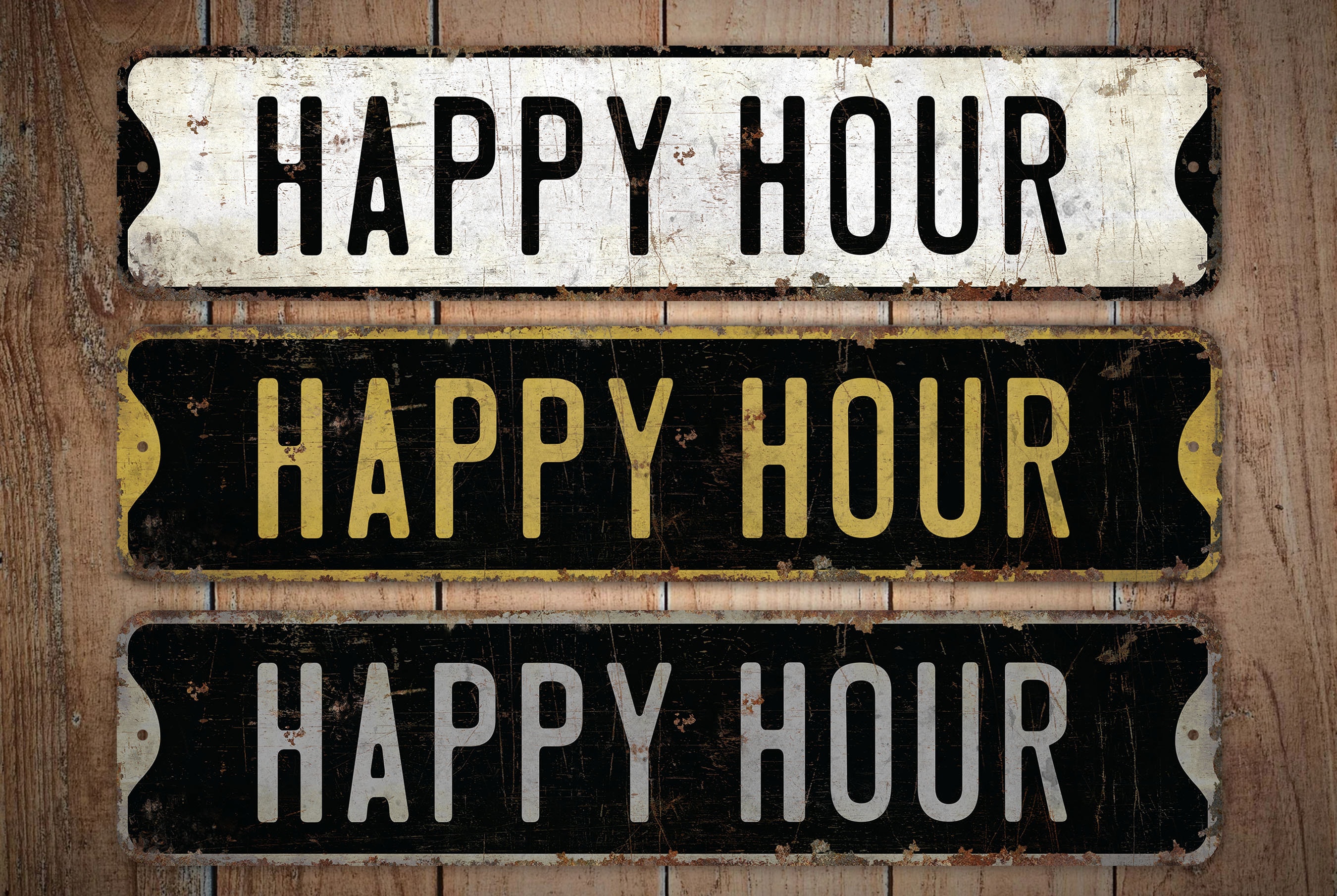 Happy Hour Sign Happy Hour Decor Custom Happy Hour | Etsy