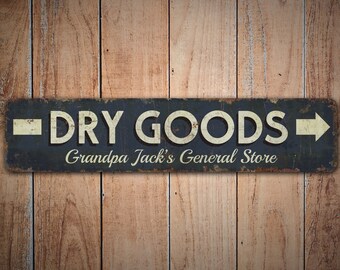 General Store Dry Goods Textiles & More Sign Personalized - Etsy