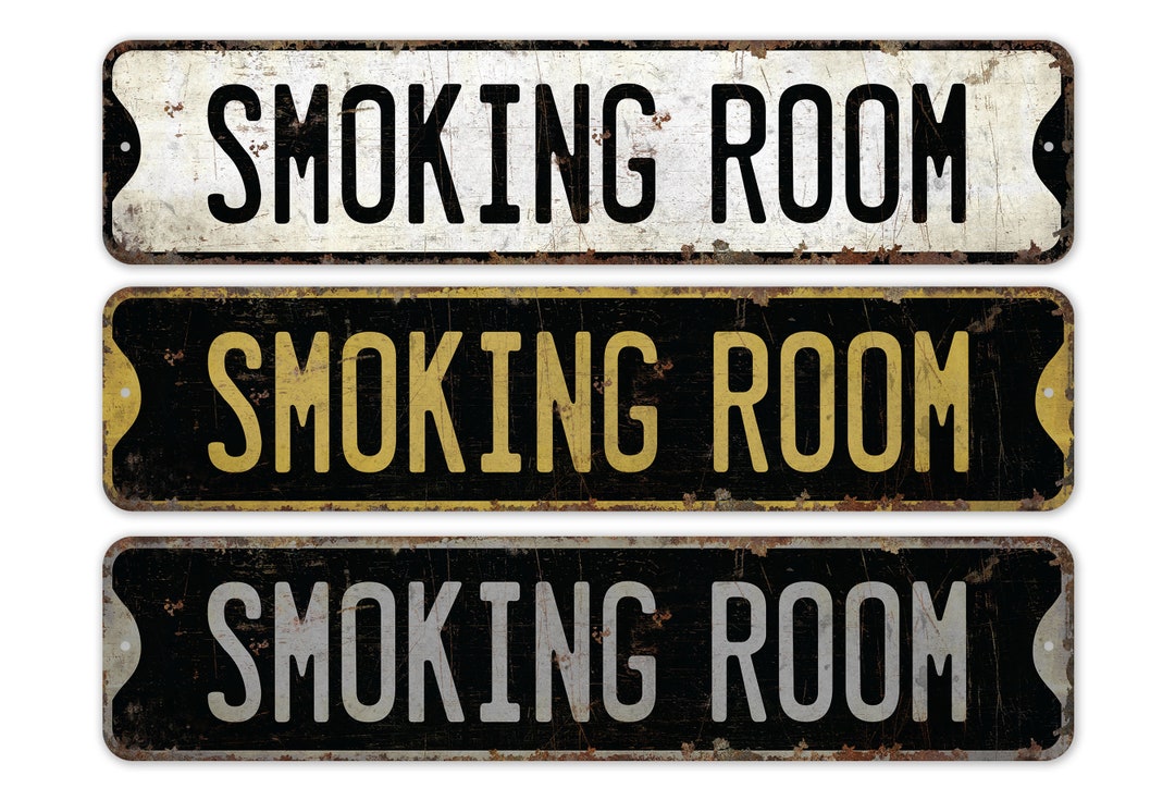 Smoking-room - Smoking Room Sign - Vintage Style Sign - Smoking Room ...