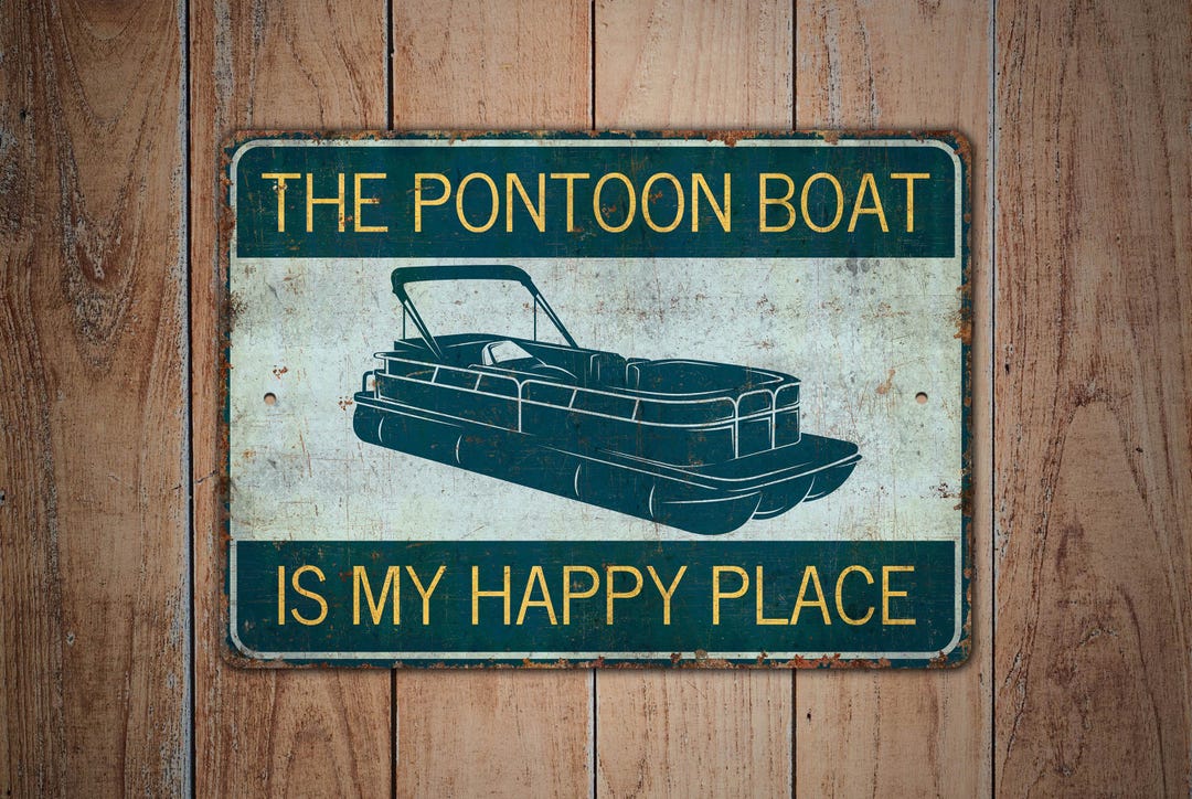 The Pontoon Boat - Lake Lover Gift - Pontoon Boat Sign - Lake House ...