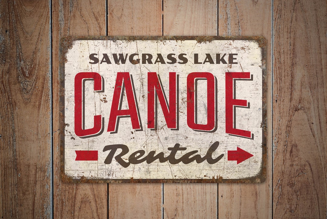Canoe Rental Sign - Canoe Rental Decor - Canoe Rental - Lake House ...