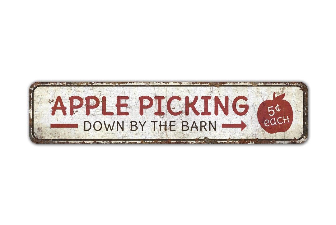 Apple Picking Sign - Apple Picking at the Barn - Barn Decor - Custom ...