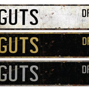Guts Sign - Guts Decor - Custom Guts - Custom Style Sign - Custom Style ...