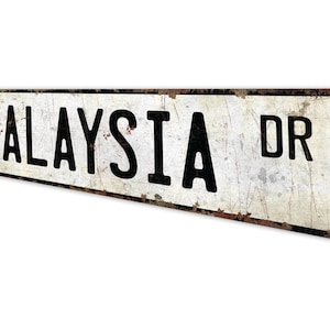 Malaysia - Malaysia Sign - Malaysia Decor - Vintage Style Sign - Custom ...