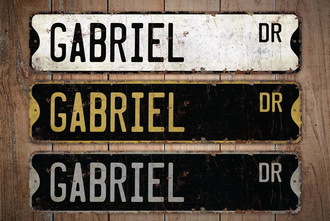 Gabriel Name Sign - Boys Name Sign - Custom Name Sign - Kids Room Door ...