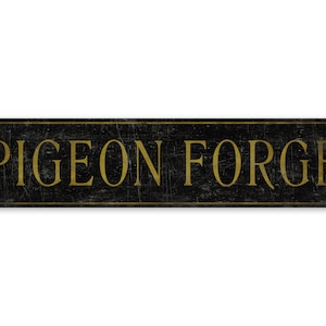 Pigeon Forge Sign - Pigeon Forge Decor - Vintage Style Sign - Custom ...