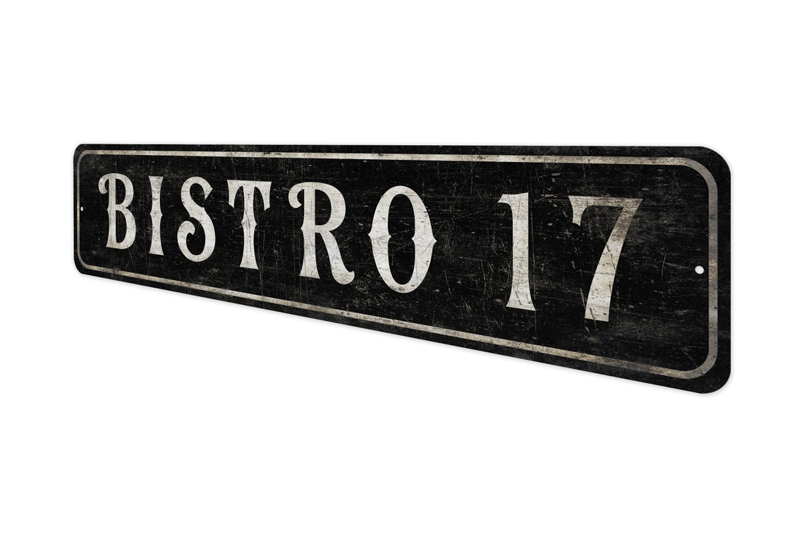 Custom Bistro Sign Bistro Cafe Sign Vintage Style Sign | Etsy